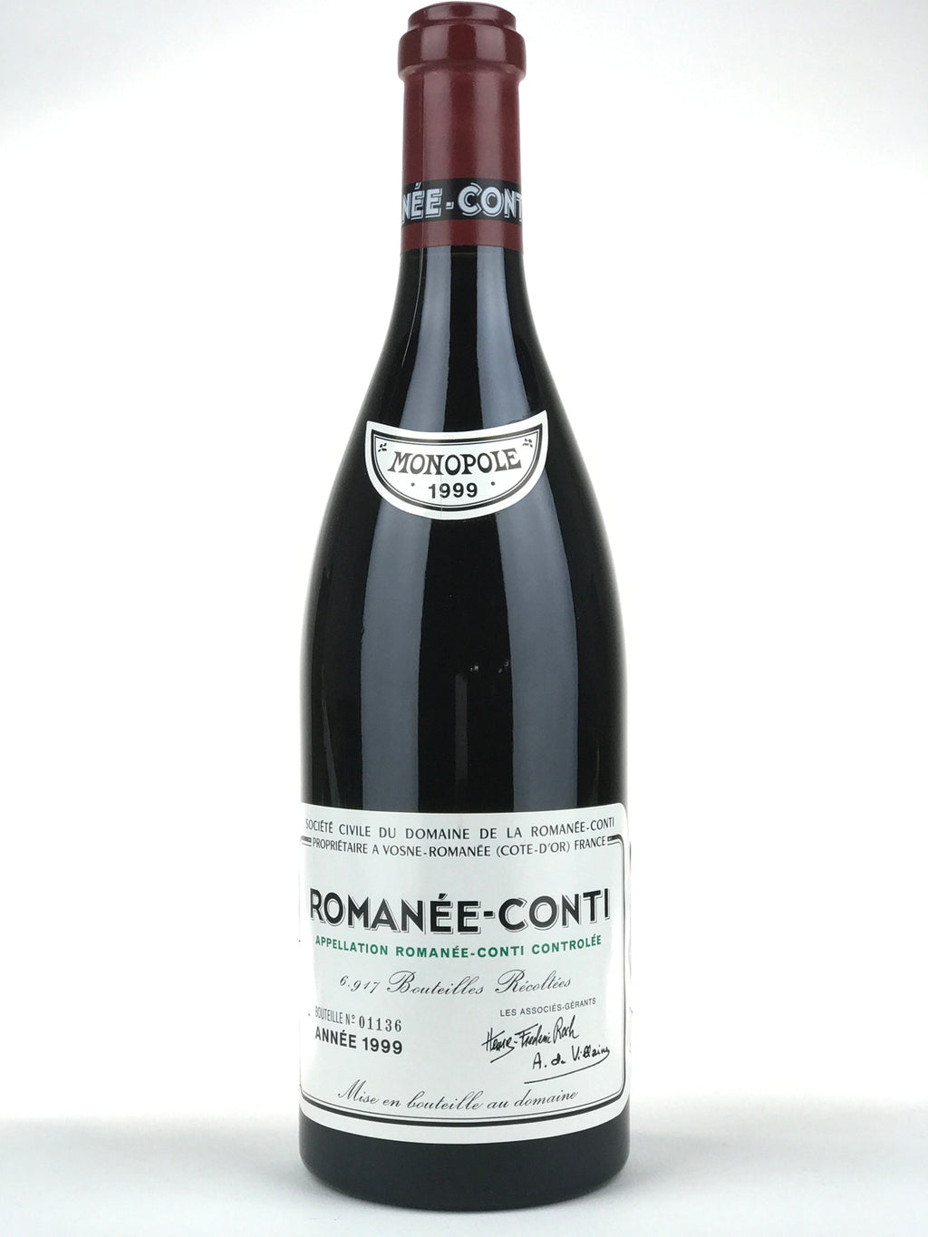 1999 Domaine de la Romanee-Conti, DRC, Romanee-Conti Grand Cru, Bottle