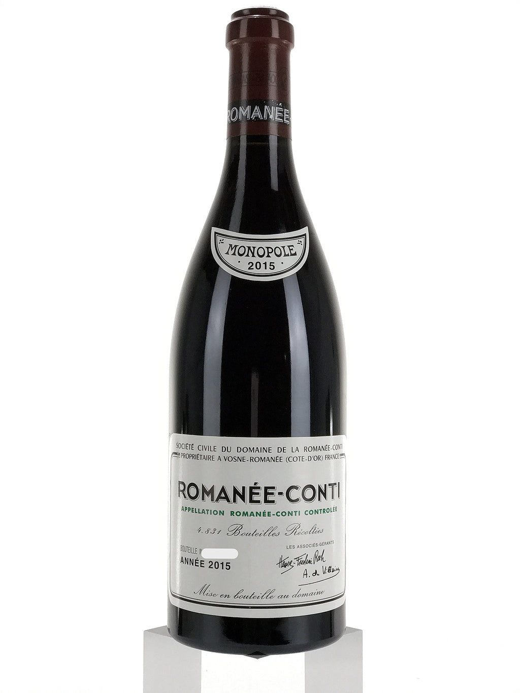 2015 Domaine de la Romanee-Conti, DRC, Romanee-Conti Grand Cru, Bottle ...