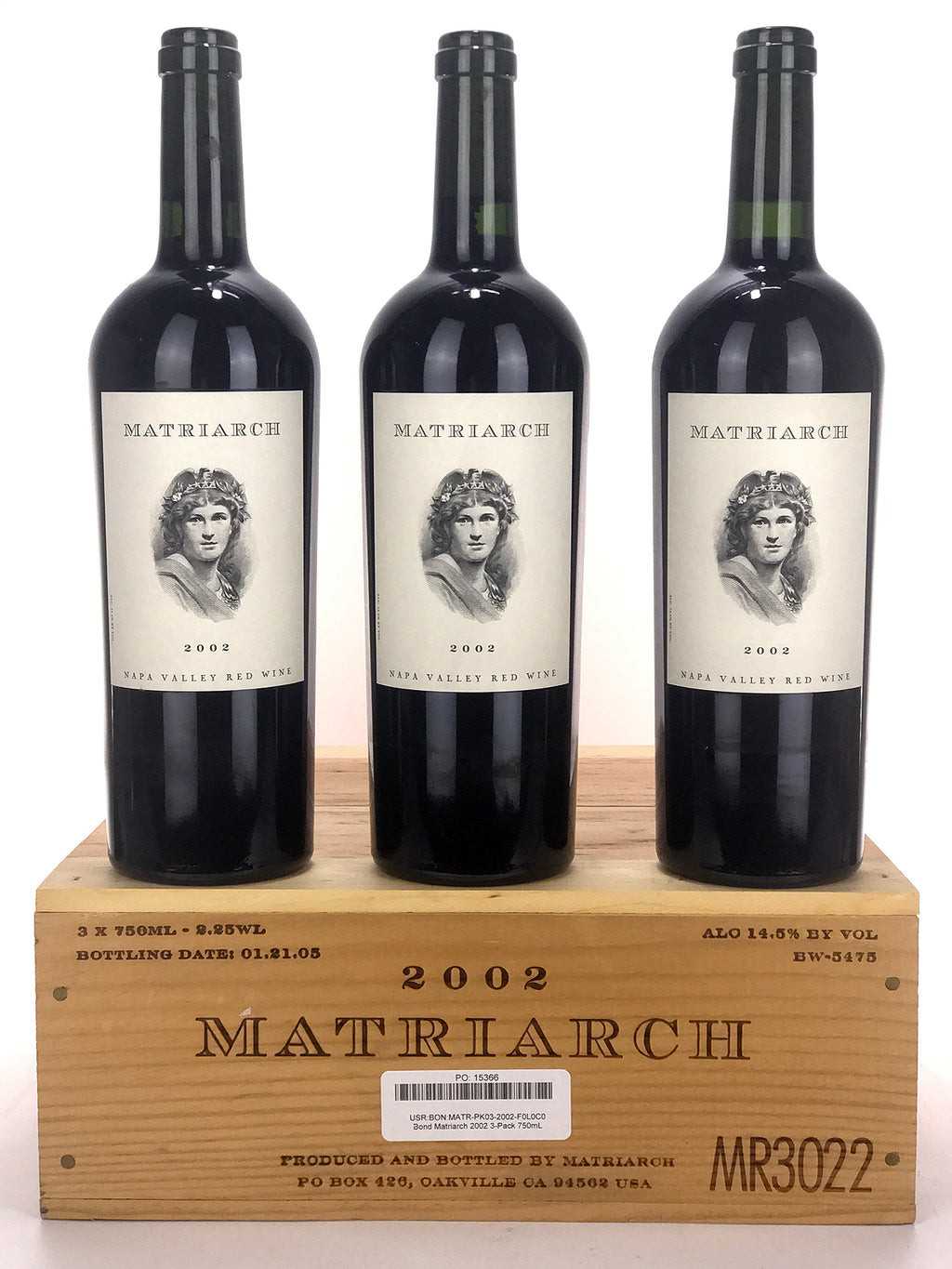 2002 Bond, Matriarch, Napa Valley, Case of 3 Btls [OWC]