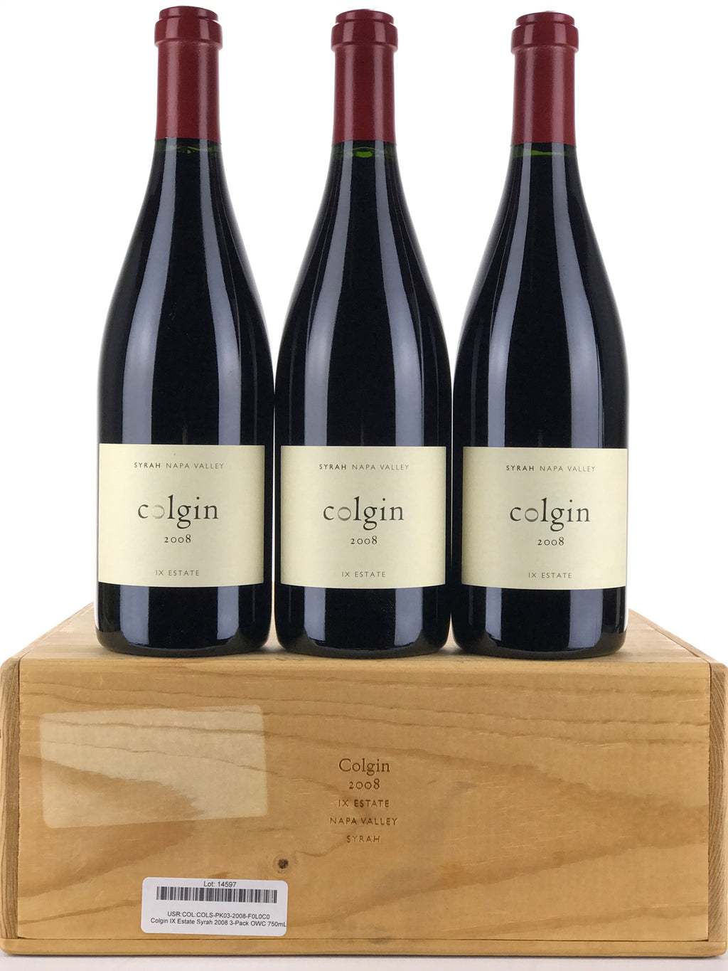 2008 Colgin Cellars, IX Estate Syrah, Napa Valley, Case of 3 Btls ...