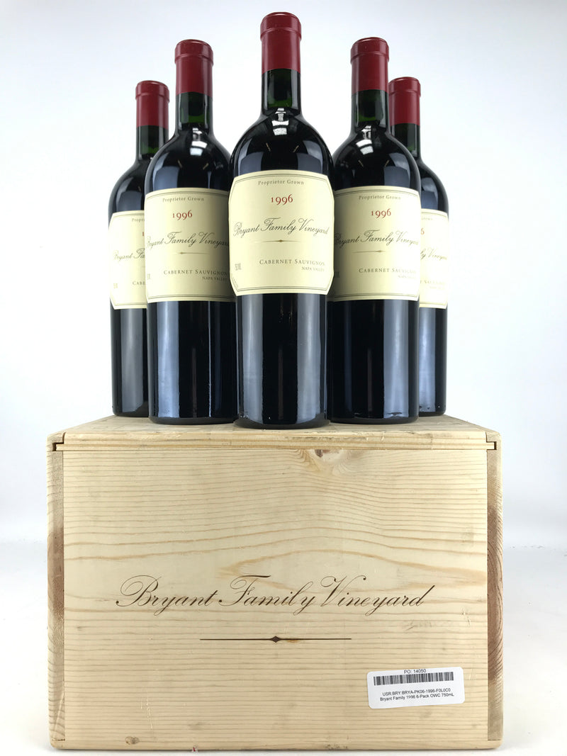 1996 Bryant Family Vineyard, Cabernet Sauvignon, Napa Valley, Case of ...